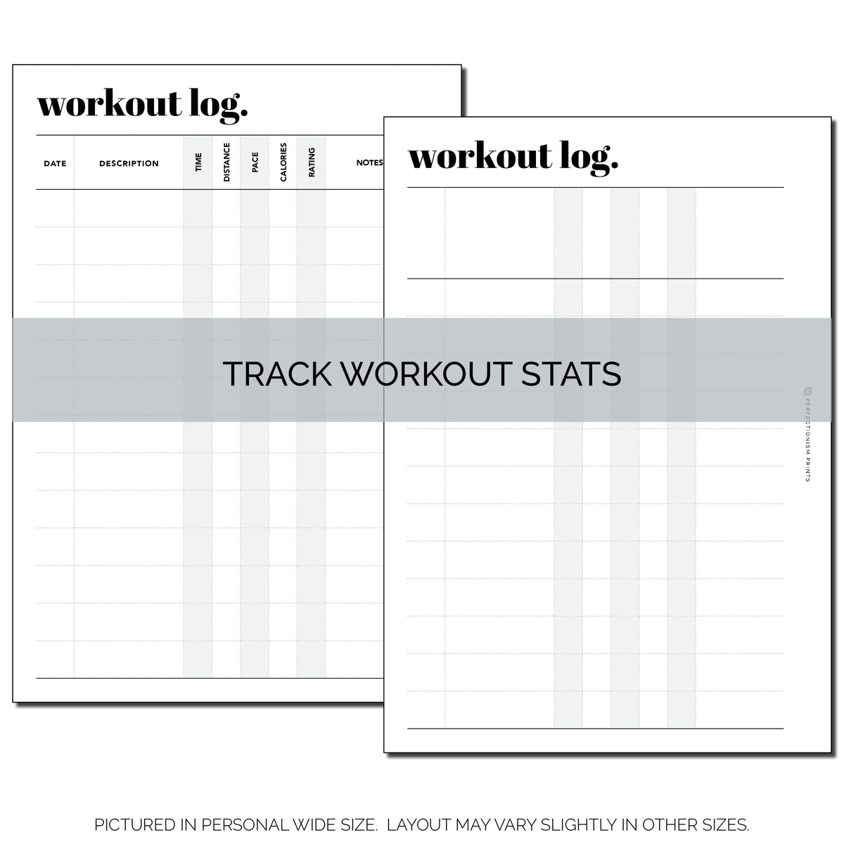 Workout Log – Perfectionism Prints