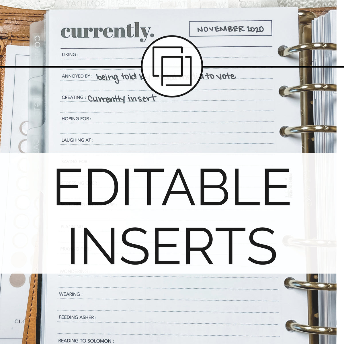 Editable Inserts – Perfectionism Prints