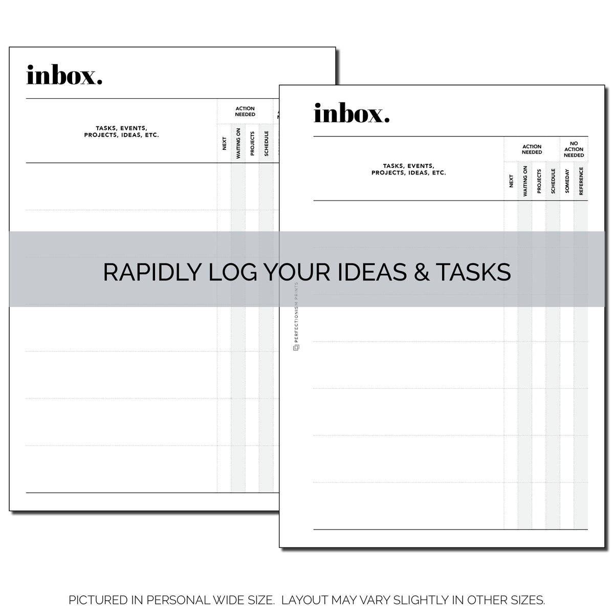 GTD Inbox – Perfectionism Prints